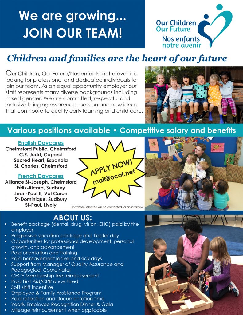 Job Posting Various Positions – YMCA of Northeastern Ontario